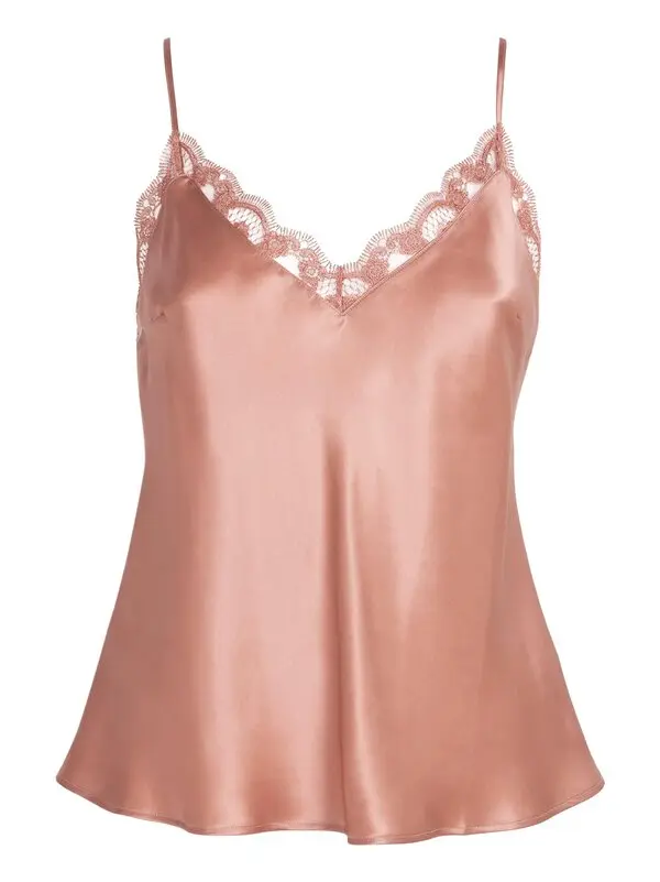 Simone Perele Silk-blend Tank - Pink
