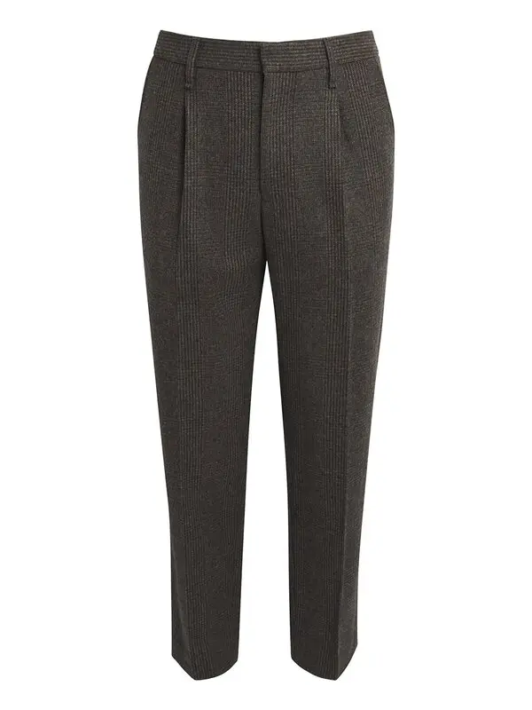 Rag & Bone Wool Pleated Wide-leg Trousers - Brown