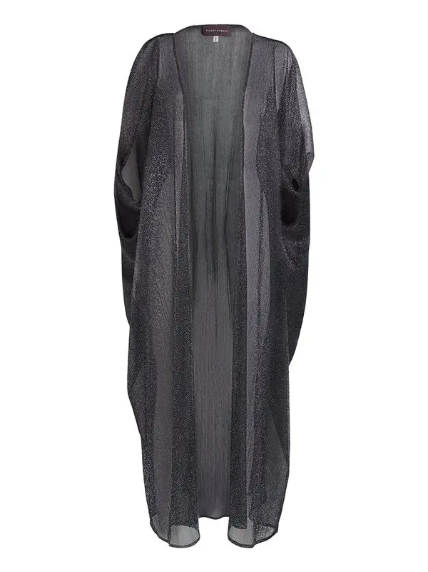Talbot Runhof Metallic Voile Cape - Navy