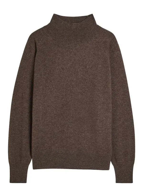 REFORMATION Merritt Cashmere Turtleneck Jumper - Brown