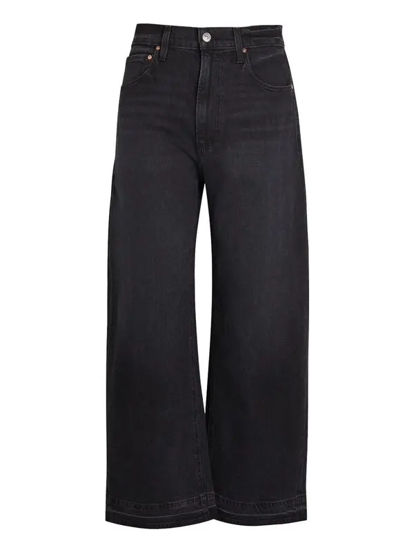 Paige Arellia Barrel-leg Jeans - Black