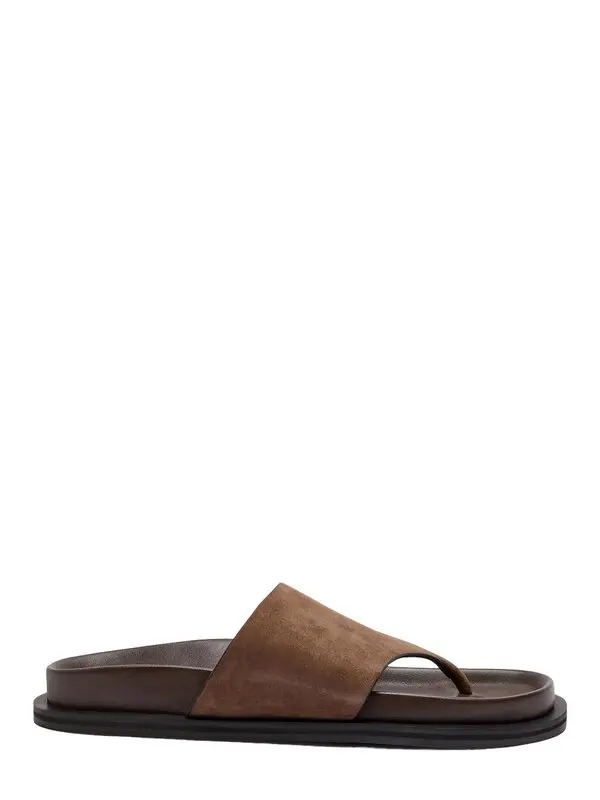 A.emery Imara Suede Flip Flops - Brown