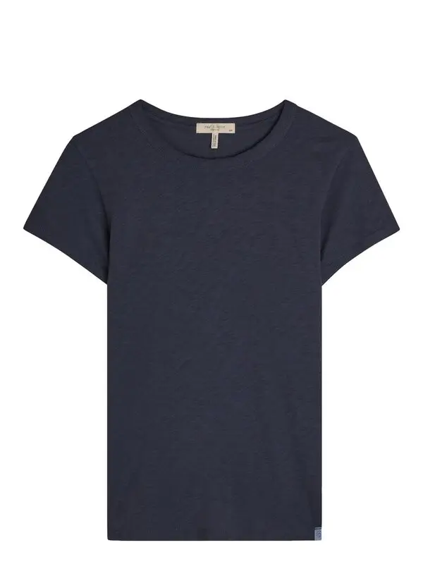 Rag & Bone Slub Cotton T-shirt - Navy