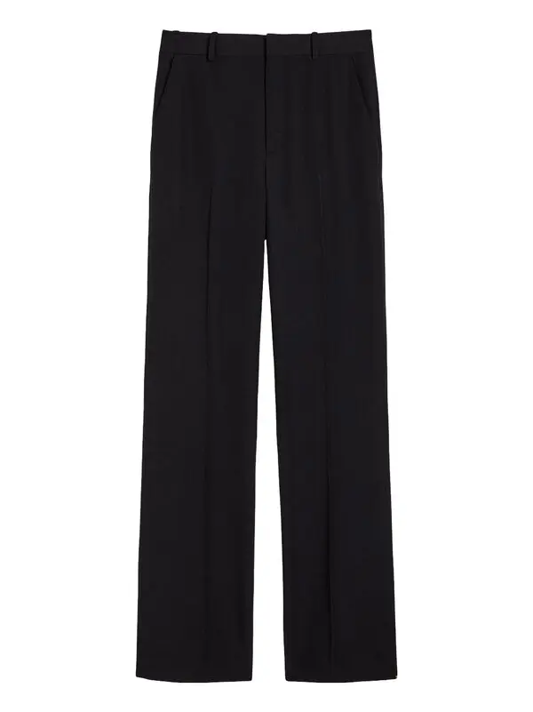 Balmain Straight-leg Wool Trousers - Black