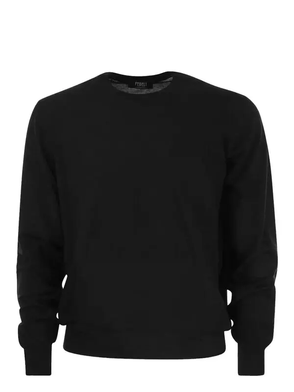 Fedeli Crew-neck Sweater - Black