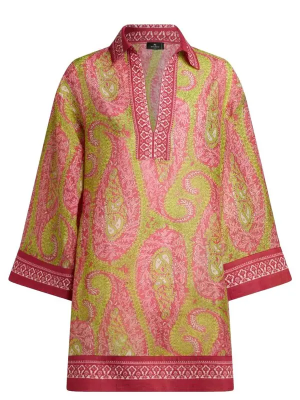 Etro Paisley Mini Dress - Pink