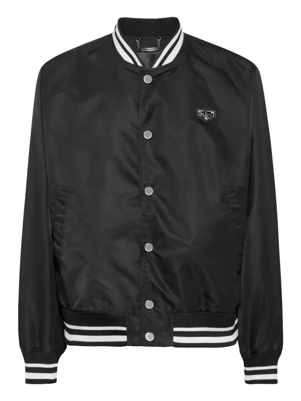 Philipp Plein Nylon Baseball Jacket - Black