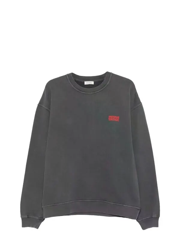 American Vintage Logo-detail Sweatshirt - Grey