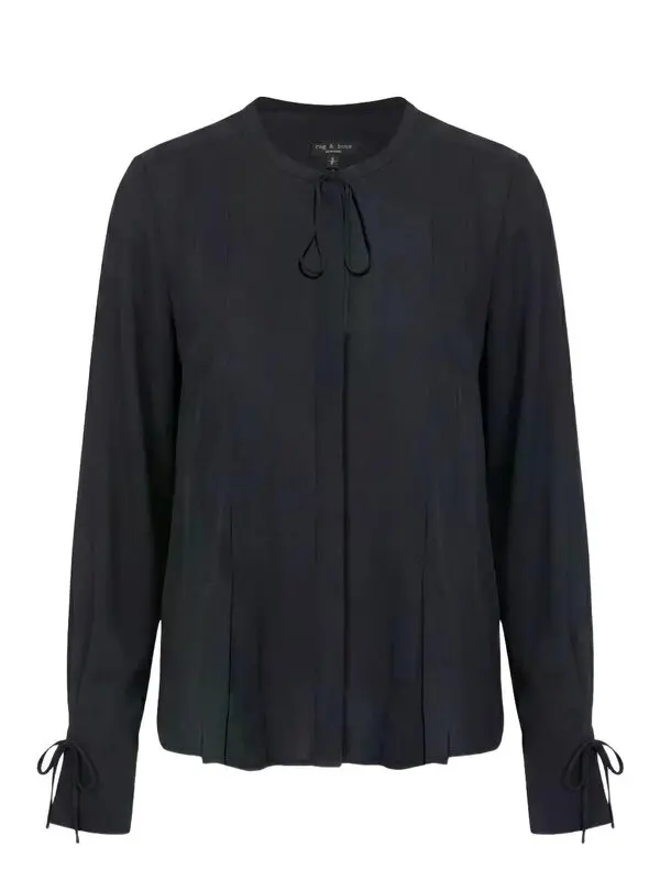 Rag & Bone Arden Pleated Blouse - Black
