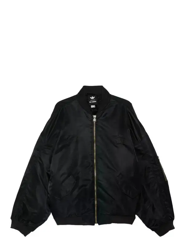 Adidas X Willy Chavarria Satin Bomber Jacket - Black