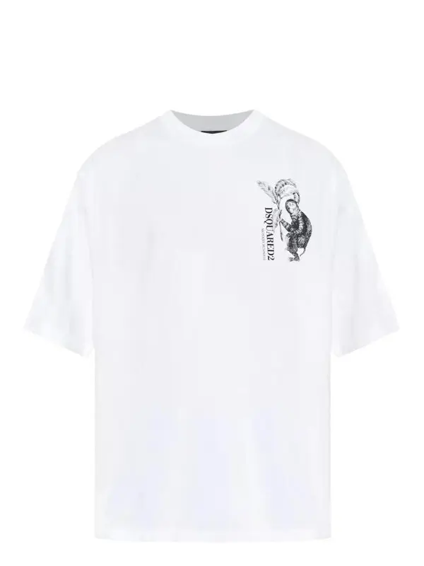 Dsquared2 Monkey Graphic T-shirt - White