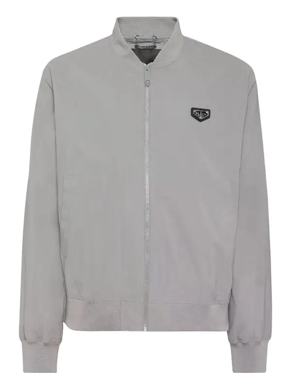 Philipp Plein Nylon Bomber Jacket - Grey