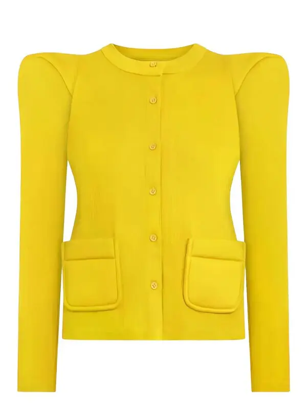 MELITTA BAUMEISTER Pocket Cardigan - Yellow