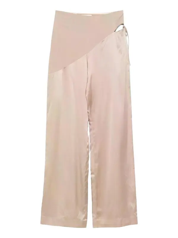 BOTSI Cut-out Tie Detailed Trousers - Neutrals