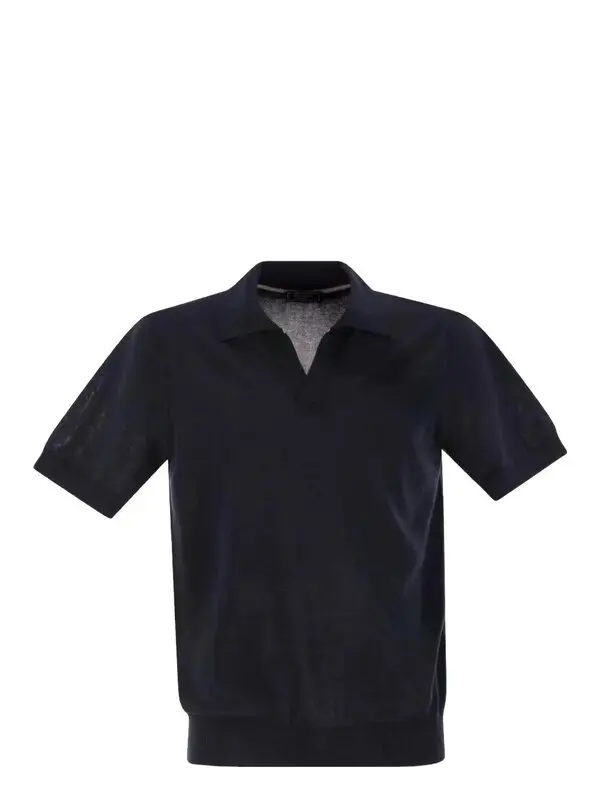 Peserico Short-sleeve Polo Shirt - Blue