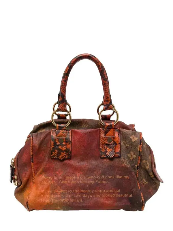 LOUIS VUITTON 2008 Mancrazy Jokes Tote Bag - Red