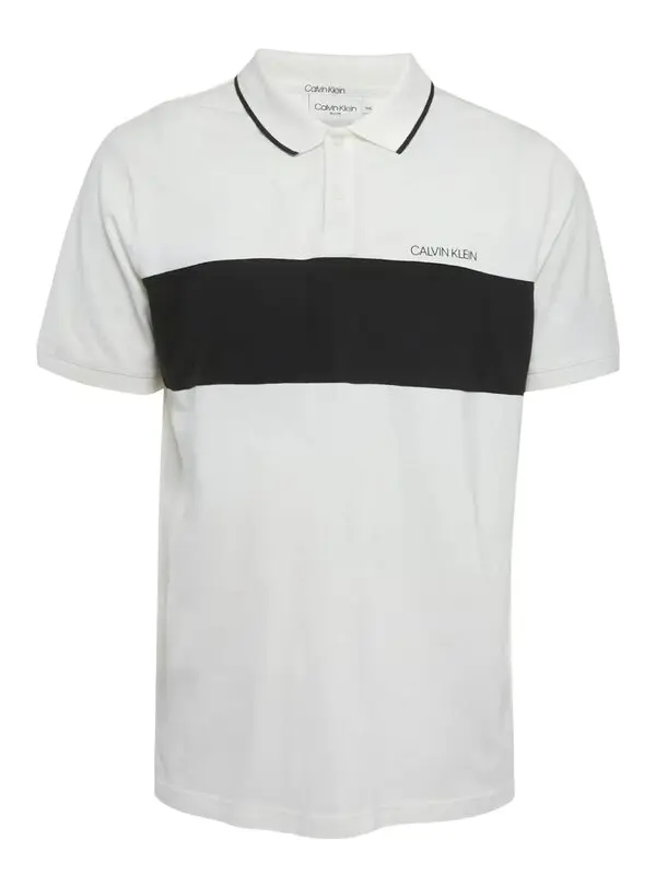 Calvin Klein Logo-appliqué Polo Shirt - White