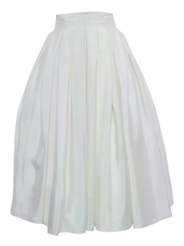RAMI AL ALI Pleated A-line Skirt - White