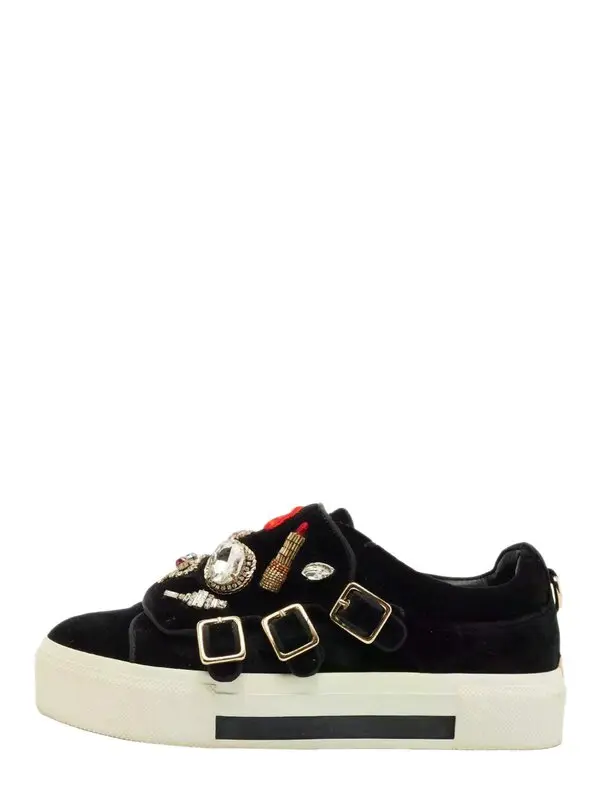 Alexander McQueen Buckle-detail Embellished Sneakers - Black