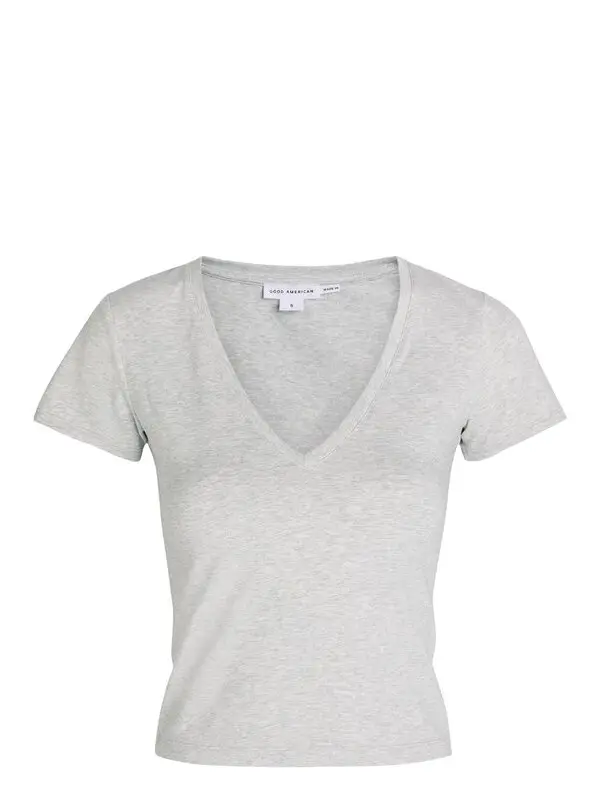 Good American Stretch-cotton T-shirt - Grey