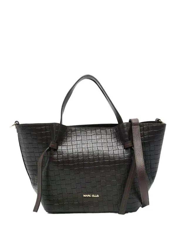 MARC ELLIS Woven Leather Tote - Brown