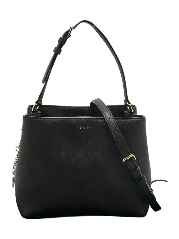 Dkny Bryant Park Leather Bucket Bag - Black