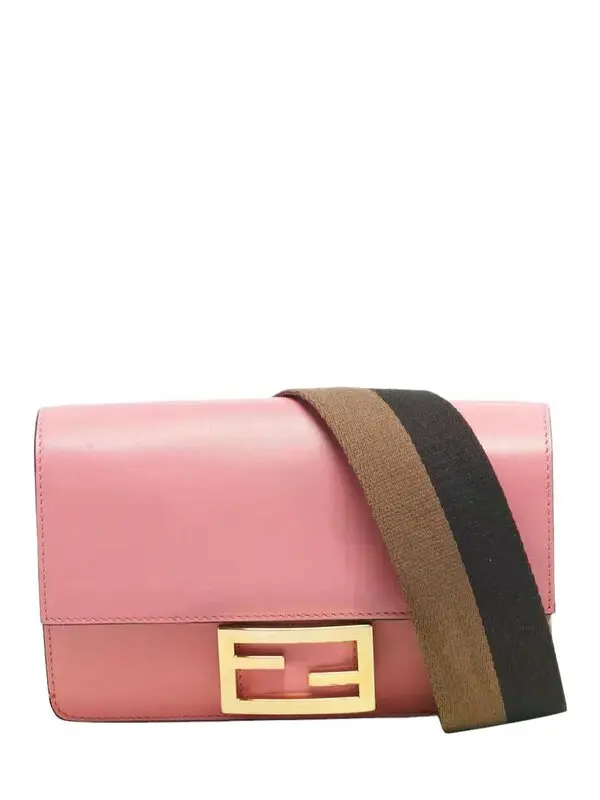 Fendi 2021 Mini Baguette Shoulder Bag - Pink