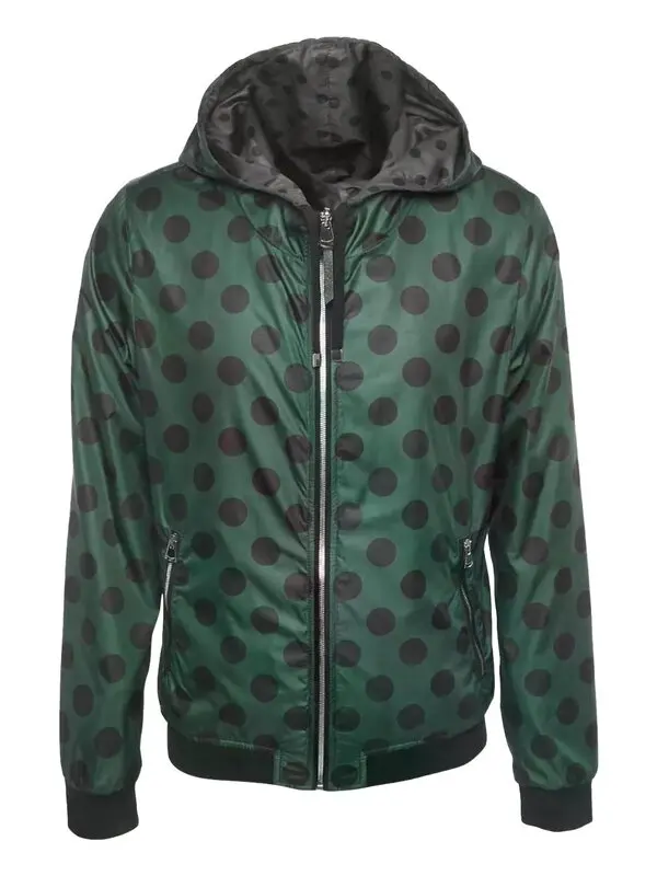 Dolce & Gabbana Polka Dot Reversible Jacket - Green