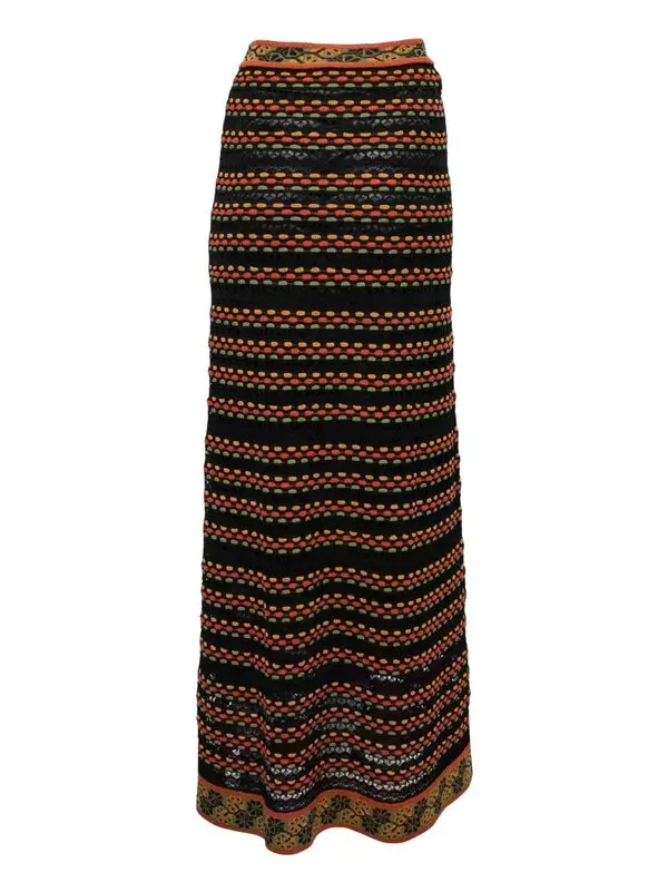 Missoni Perforated-knit Maxi Skirt - Black