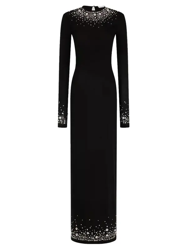 Rabanne Hotfix-embellishment Maxi Dress - Black