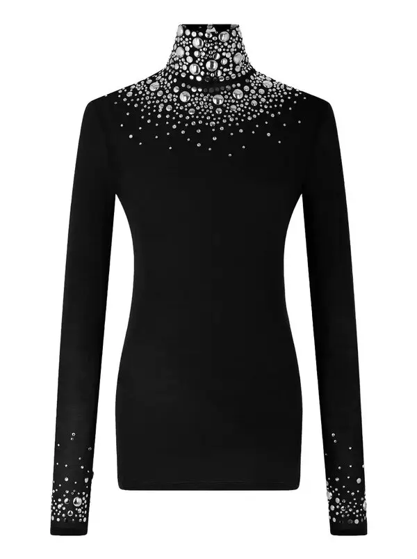 Rabanne High-neck Top - Black