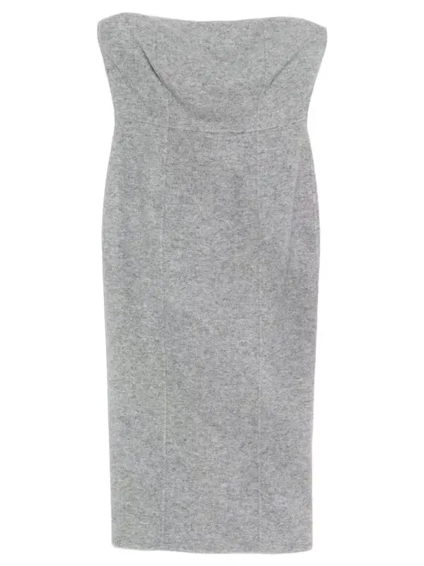 Max Mara Strapless Midi Dress - Grey