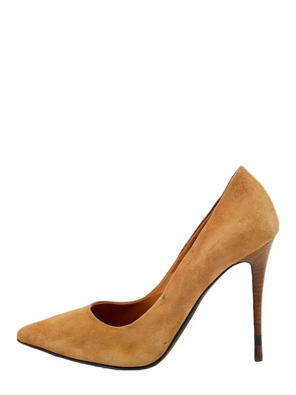 Fendi Suede Pointed-toe Pumps - Brown