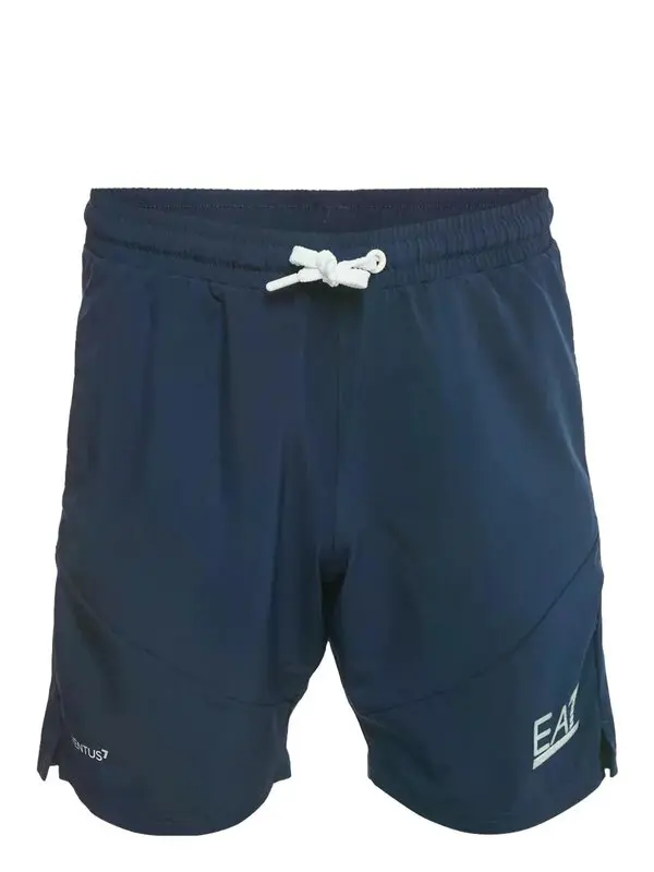 Emporio Armani Logo-print Track Shorts - Blue