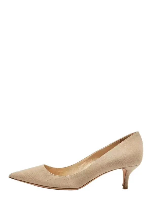 Oscar De La Renta Canvas Heeled Pumps - Neutrals