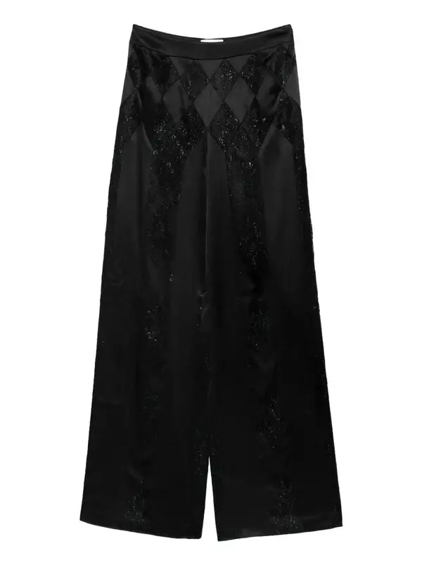 BOTSI Lace Panel Trousers - Black