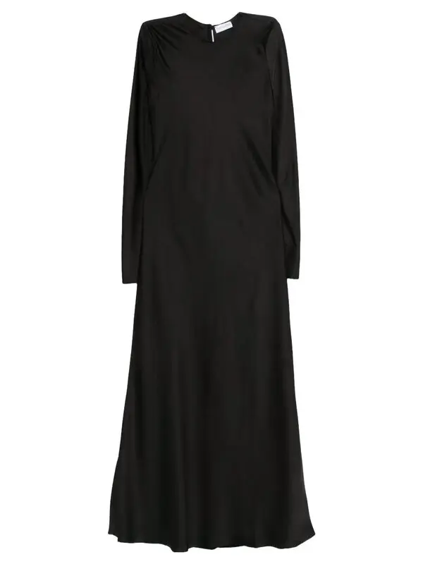 SILKYLICIOUS Silk Maxi Dress - Black