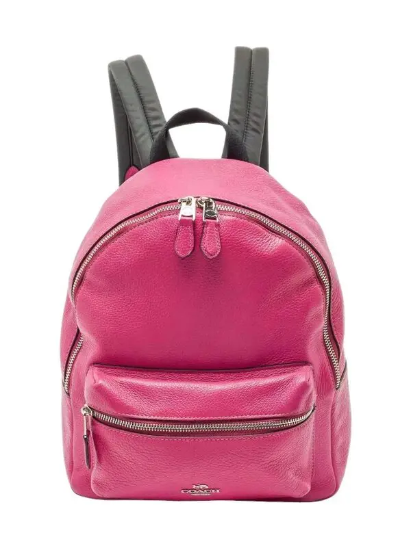 COACH® Charlie Leather Backpack - Pink