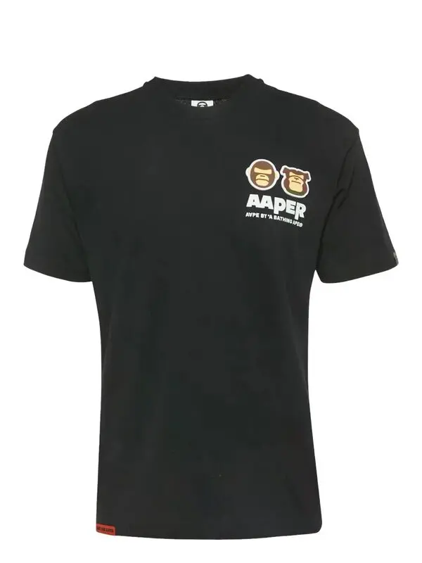 A BATHING APE Logo-detail T-shirt - Black