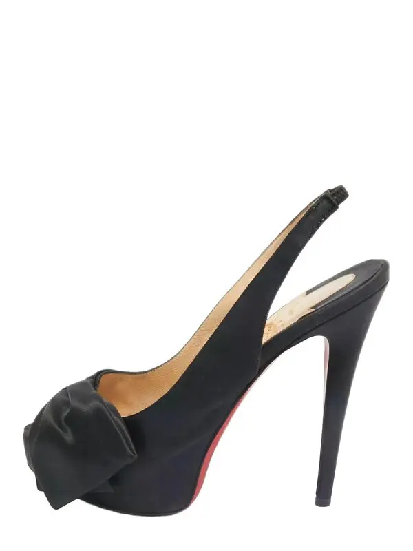 CHRISTIAN LOUBOUTIN Bow-detail Slingback Pumps - Black