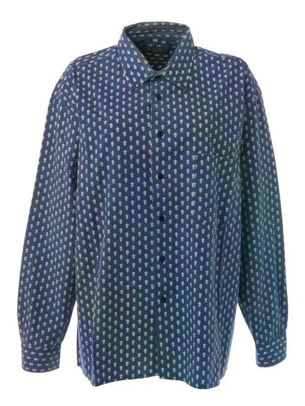 SOULEIADO Provencal Floral Pocket Shirt - Blue