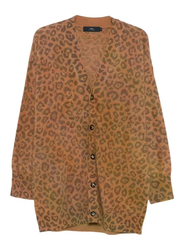 Arch4 Mr Dubois Leopard-print Cardigan - Brown