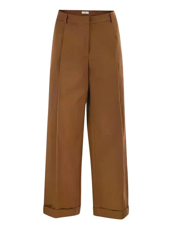 PT TORINO Turn-up Trousers - Brown