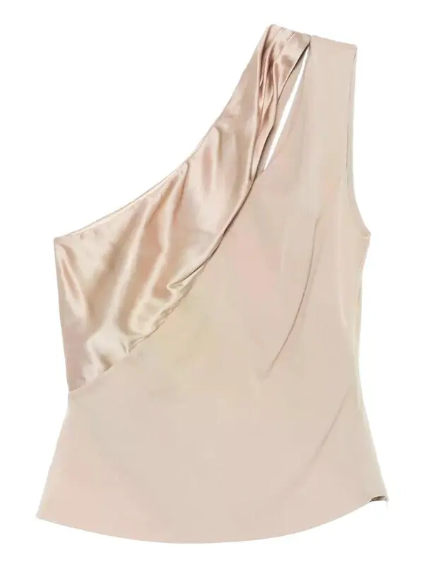 BOTSI One-shoulder Draped Top - Neutrals