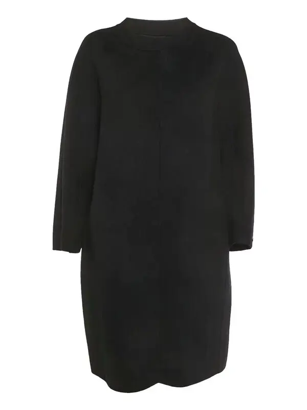 Max Mara Felted Midi Coat - Black