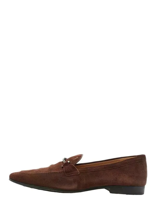 TOD'S Suede Penny Loafers - Brown