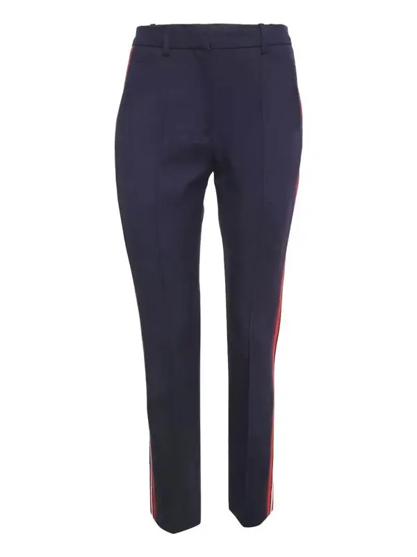 Victoria Beckham Wool Stripe Trousers - Blue