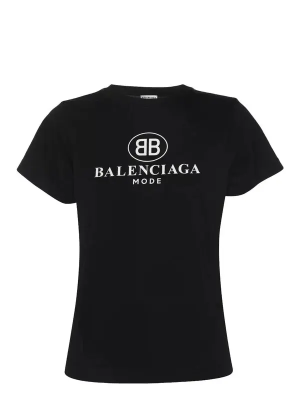 Balenciaga Logo-print Top - Black