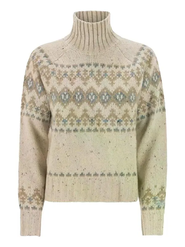 MC2 SAINT BARTH Myra Donegal High-neck Sweater - Neutrals