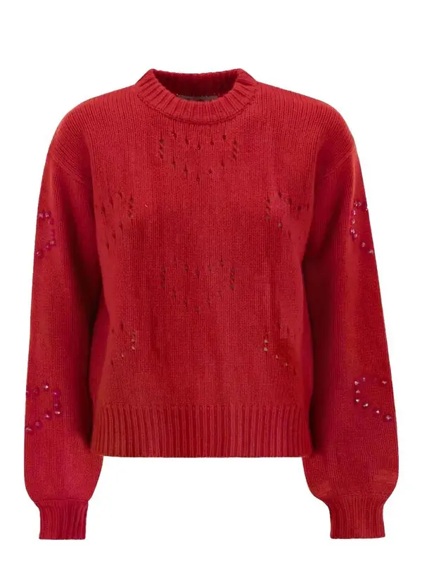 MC2 SAINT BARTH Danya Heart-motif Jumper - Red